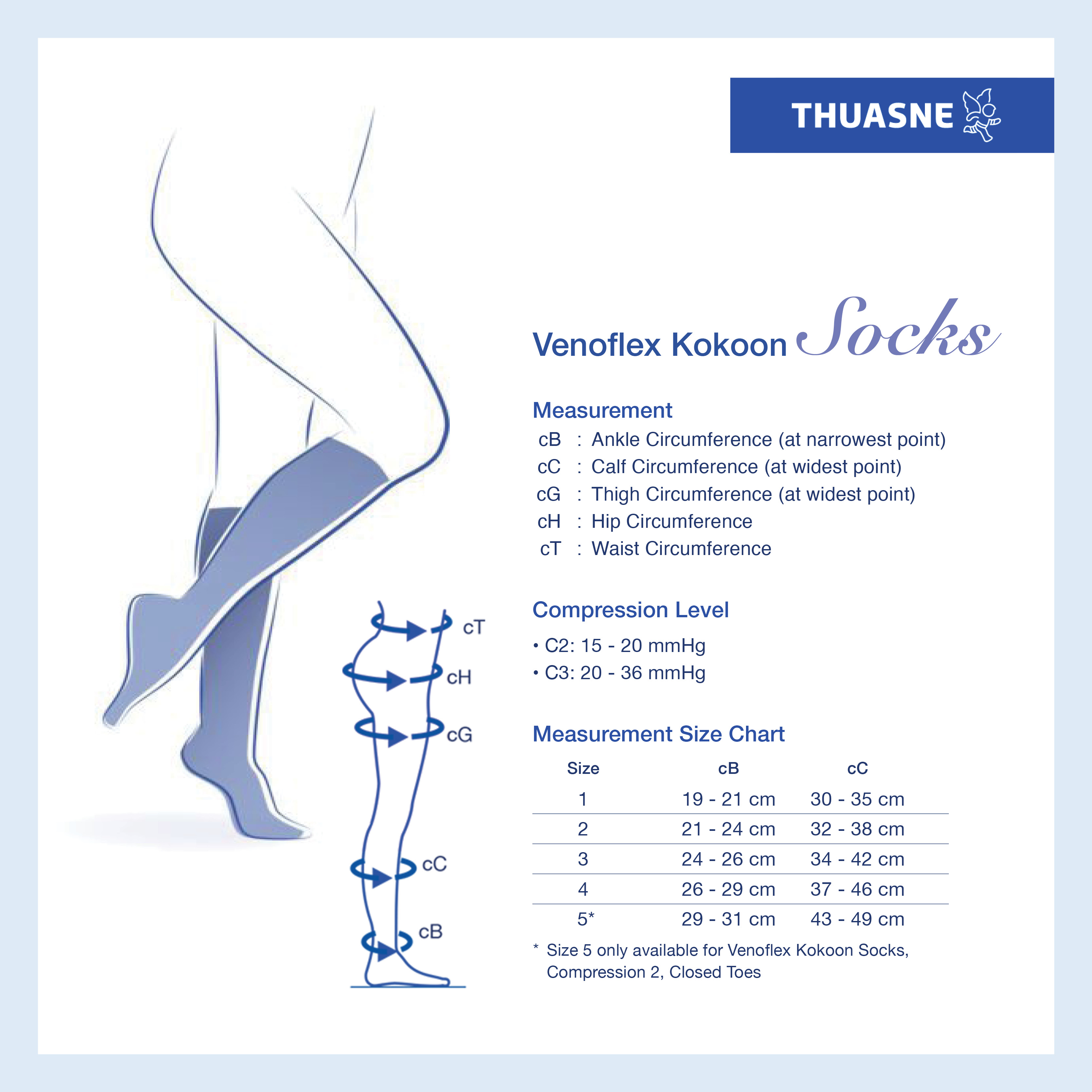 Venoflex Kokoon Socks / C2, Closed Toes