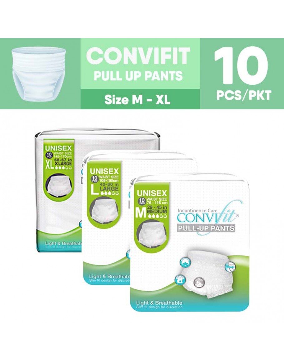 ConviFit Adult Pull Up Pants Unisex