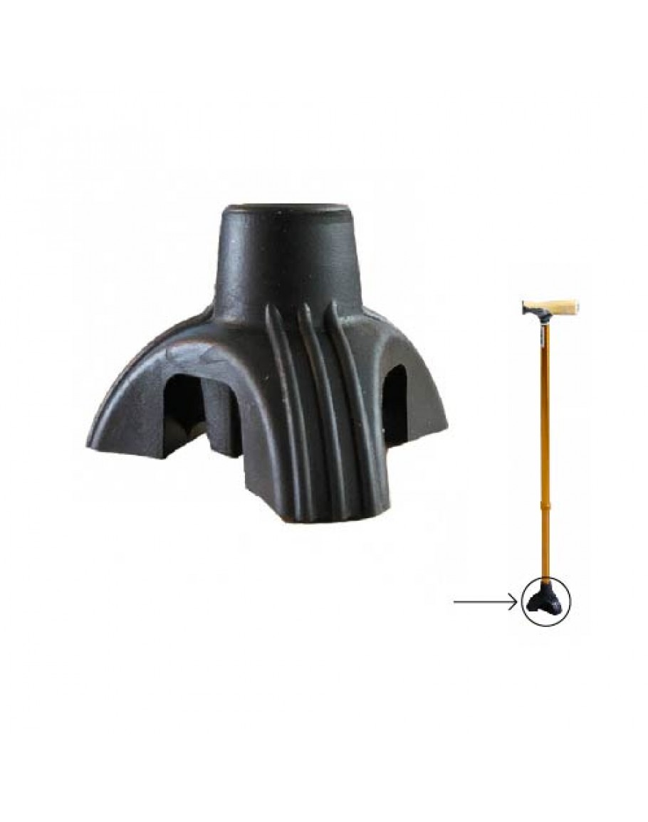 D63 3-Legged Walking Stick Rubber Base