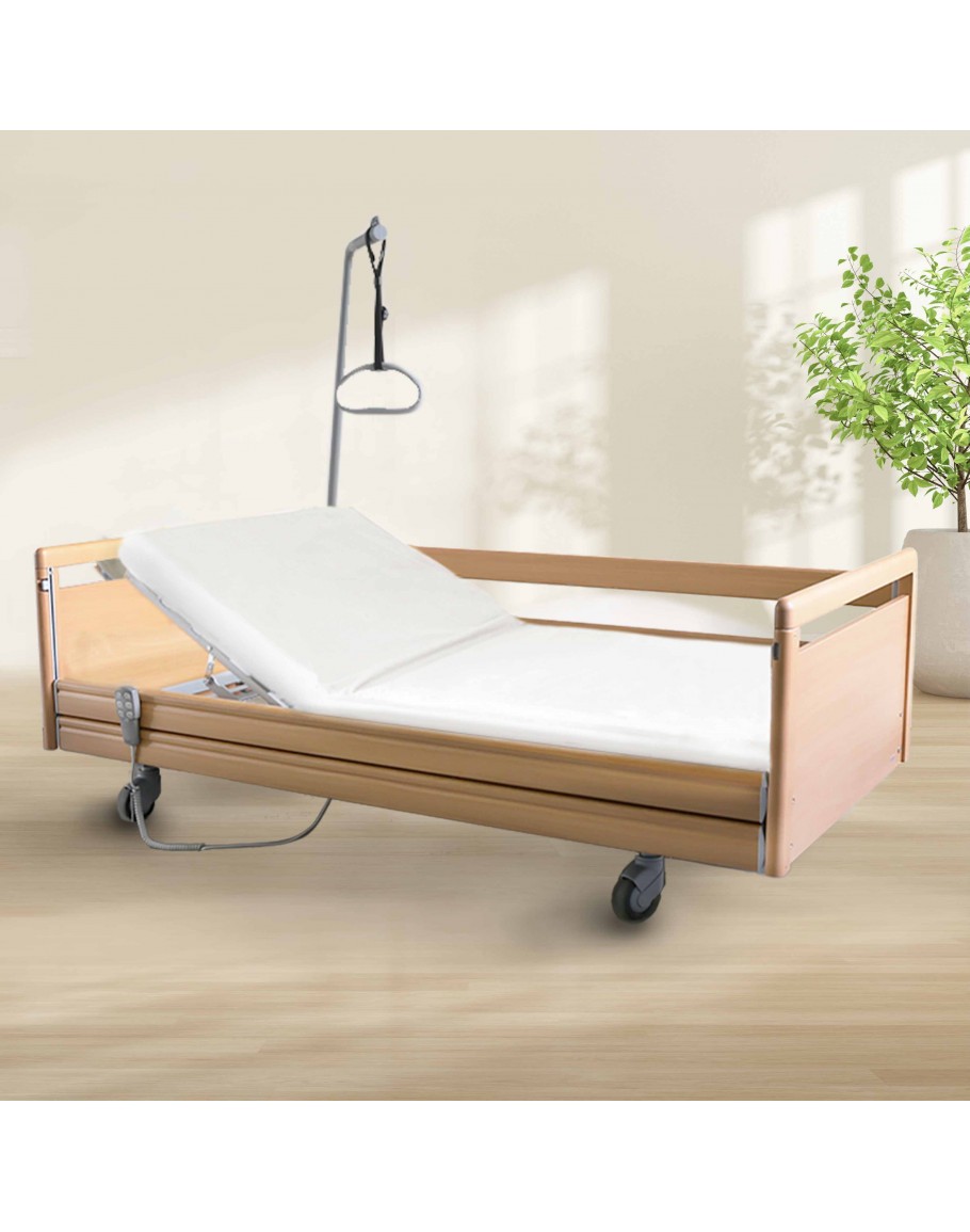 Livorno Premium Nursing Bed, Continuous Side Rails
