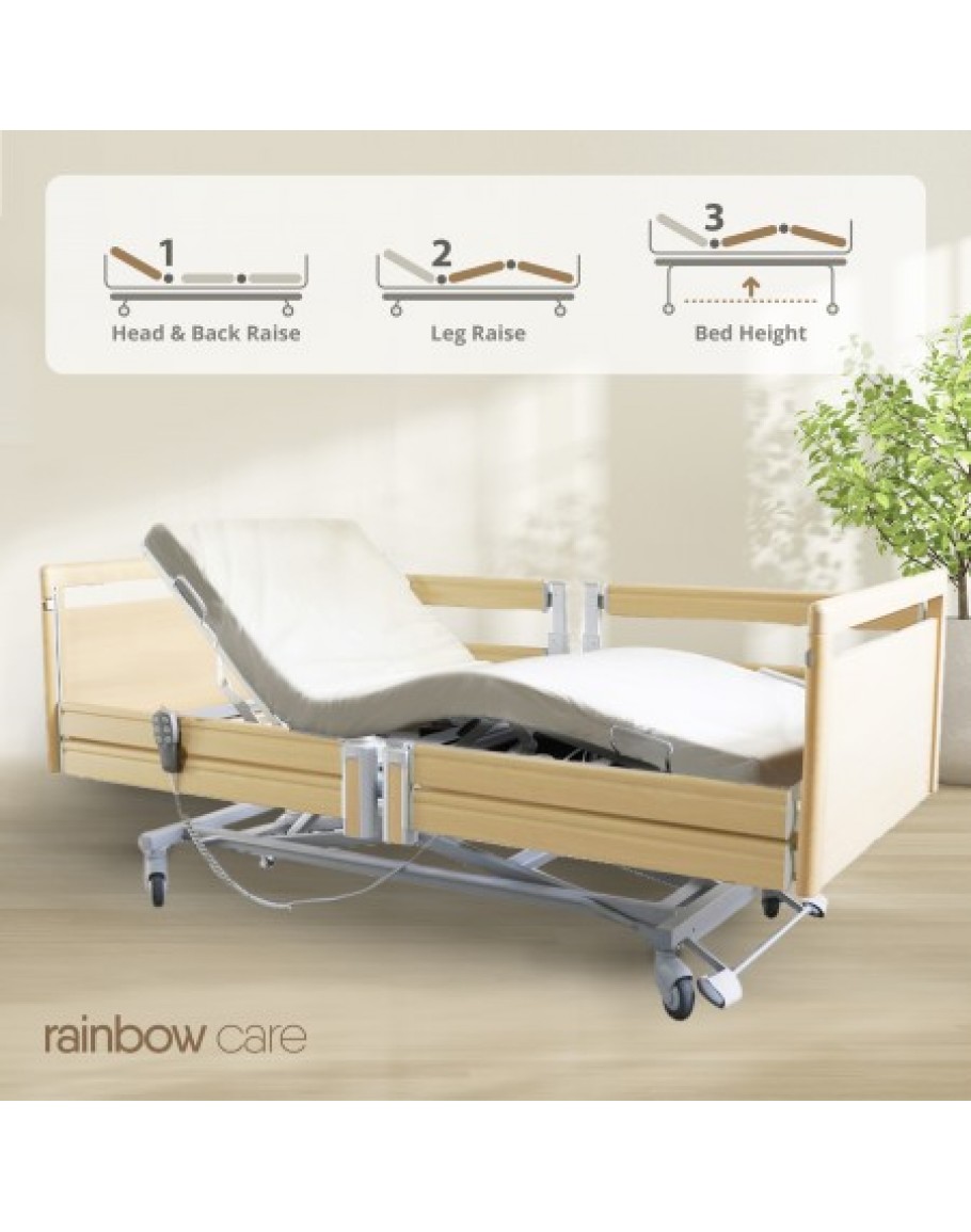 Livorno Premium Nursing Bed, Split Side Rails