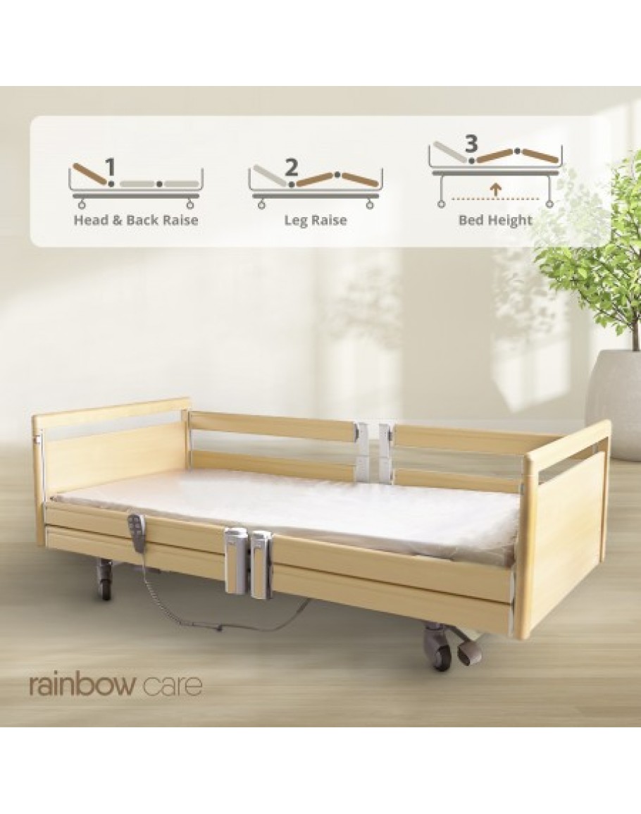 Livorno Premium Nursing Bed, Split Side Rails