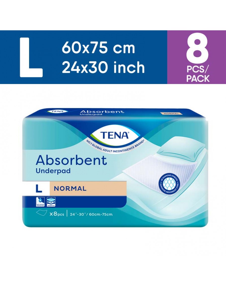 TENA Absorbent Underpads - Large
